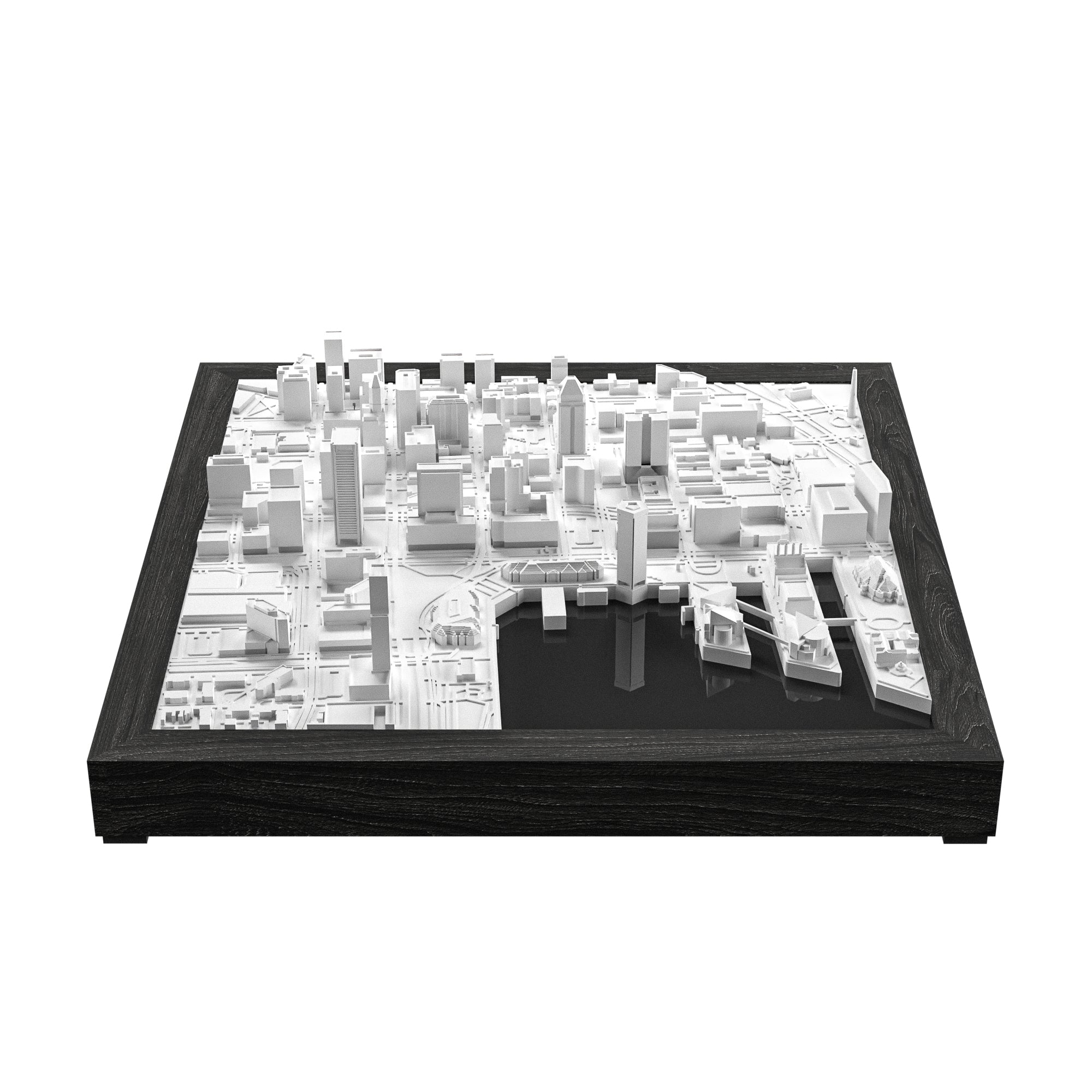 Handcrafted Baltimore 3D City Map Model | Unique Wall Art Decor