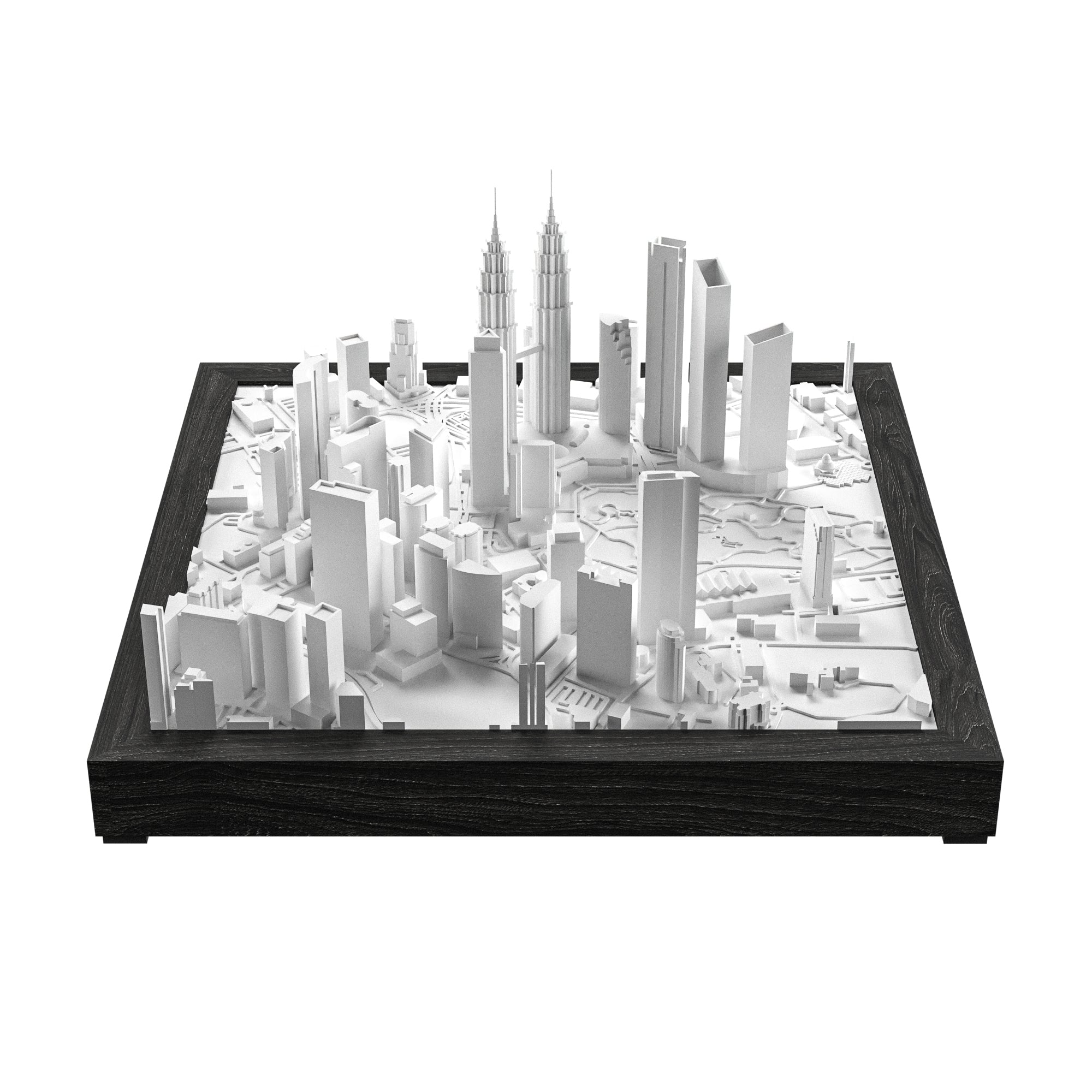 Handcrafted Kuala Lumpur 3D City Map Model | Unique Wall Art Decor