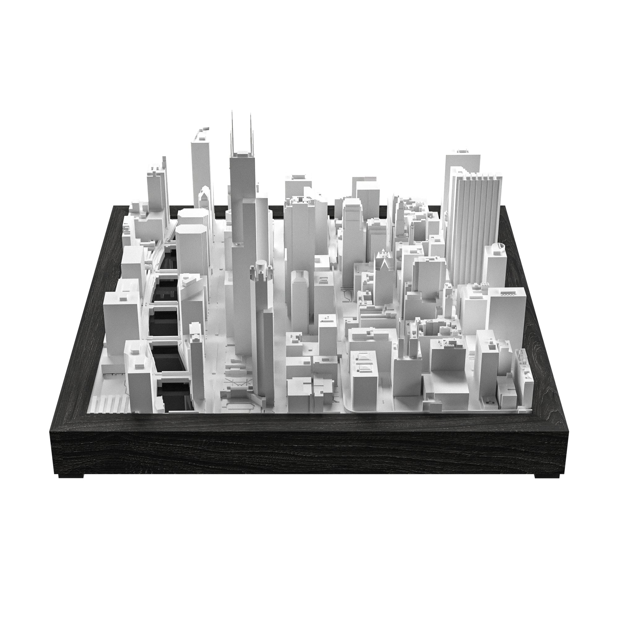 Handcrafted Chicago 3D City Map Model | Unique Wall Art Decor