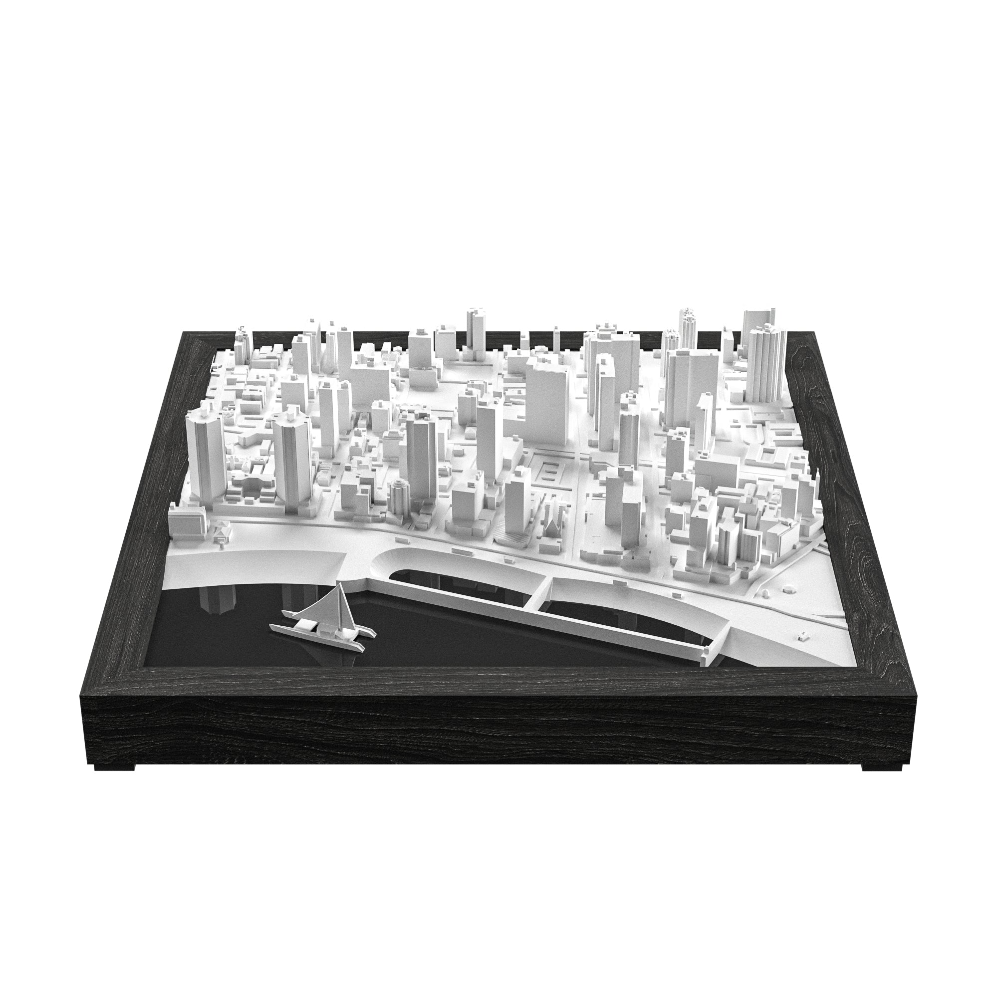 Handcrafted Honolulu 3D City Map Model | Unique Wall Art Decor
